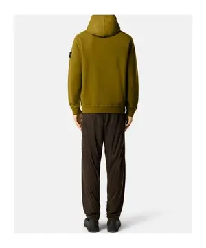 Stone Island Regular-fit Hooded Sweatshirt With Thumbhole Cuffs