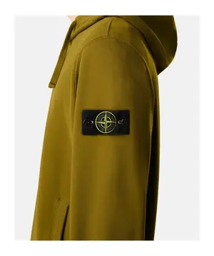Stone Island Regular-fit Hooded Sweatshirt With Thumbhole Cuffs