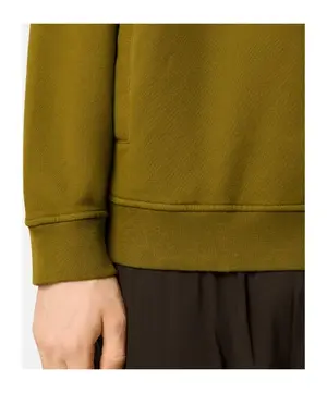 Stone Island Regular-fit Hooded Sweatshirt With Thumbhole Cuffs