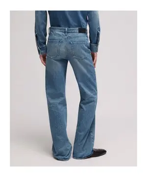 Gucci Flared Cotton Denim Pants - Light Blue