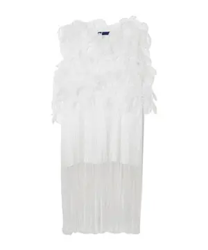 Sharon Wauchob Ros Feather-embellished Fringed Silk-tulle Mini Dress - No