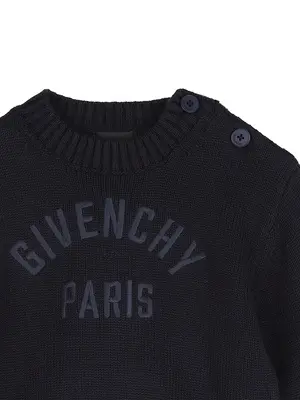 Givenchy Logo-embroidered Button-fastening Sweater