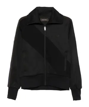 WALES BONNER Side-stripe Zip-up Sweatshirt - Black