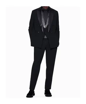 Giorgio Armani Blazer Giorgio's Regular Fit In Pure Virgin Wool Crepe