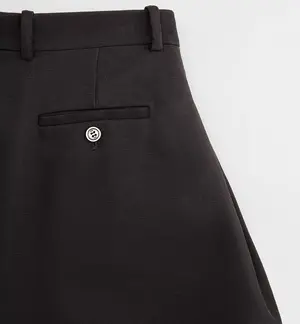 Dior Wool-blend Casual Trousers With Belt Loops And Buttoned Welt Pockets