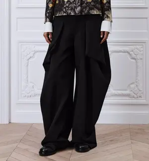 Dior Wool-blend Casual Trousers With Belt Loops And Buttoned Welt Pockets