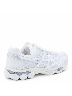 Asics White And Silver Low Top Sneakers - No