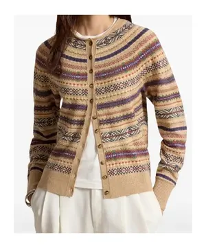 Polo Ralph Lauren Fair Isle Inspired Wool-blend Cardigan