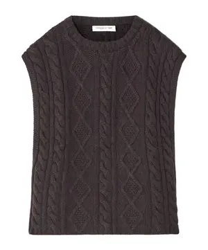 Johnstons Of Elgin Cable-knit Cashmere Tank