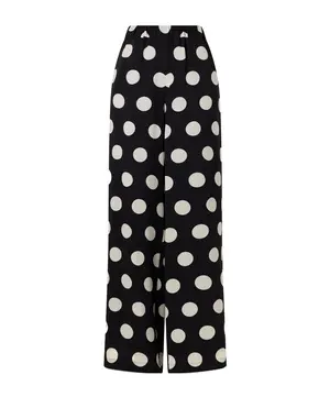 Junya Watanabe Polka-dot Georgette Wide-leg Pants - No