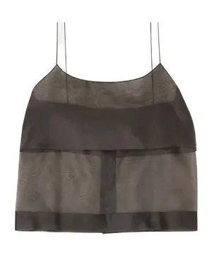 Calvin Klein Carmen Layered Silk-organza Top - No