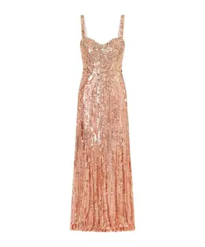 Jenny Packham Crystal-embellished Sequined Tulle Gown - No