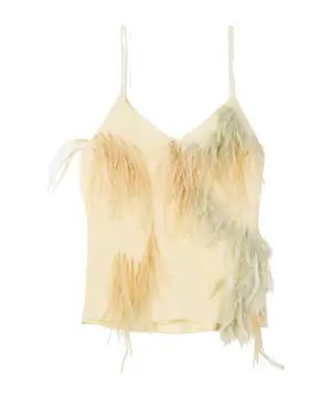 Sharon Wauchob Pale Yellow Vneck Camisole With Thin Straps