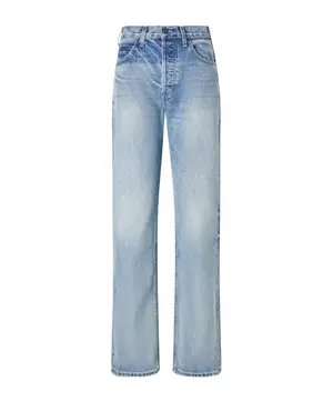 NILI LOTAN High Rise Straight-leg Jeans - Blue