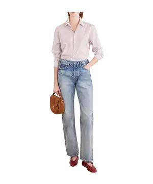 NILI LOTAN High Rise Straight-leg Jeans
