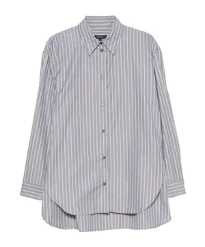 Soeur Striped Print Shirt - Gray