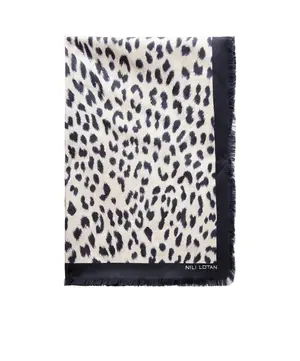 NILI LOTAN Leopard-print Silk Scarf - No