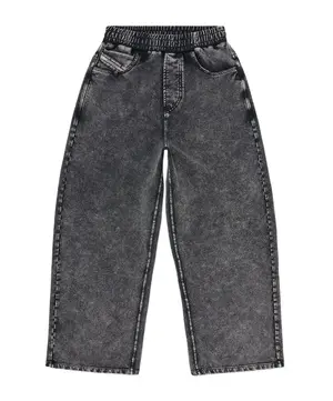 DIESEL® Sweatpants With Denim Effect - Dark Gray