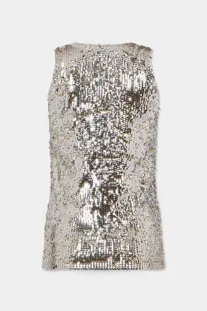 Dsquared2 Chic Night All Over Paillettes Tank Top