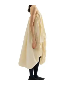 JIL SANDER Draped Taffeta Dress