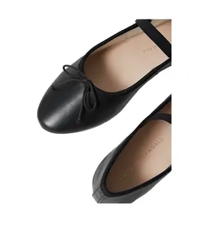 LOEFFLER RANDALL Leonie Bow-embellished Leather Flats