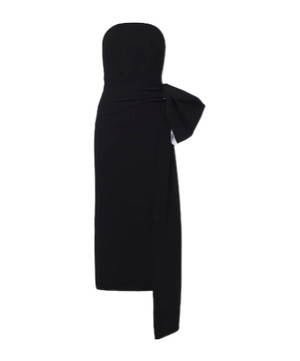 Roland Mouret Draped Strapless Crêpe Cocktail Dress