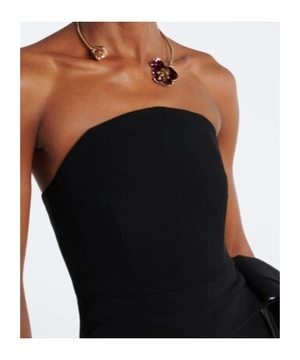 Roland Mouret Draped Strapless Crêpe Cocktail Dress