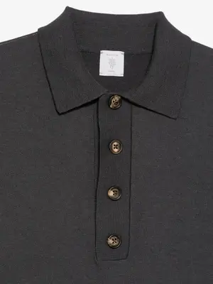 Eleventy Long-sleeve Knit Polo Shirt