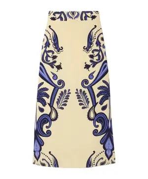 Johanna Ortiz Printed Silk Crepe De Chine Maxi Skirt - No