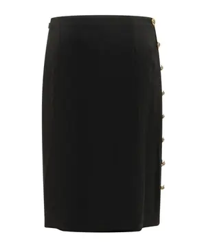 Versace Button-detailed Midi Skirt