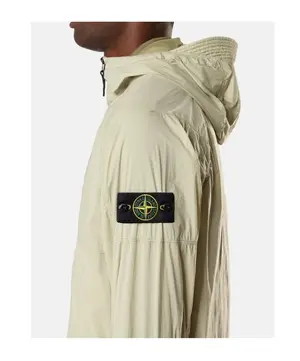 Stone Island Hooded Jacket With Anti-drop Finish
