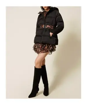 TWINSET Puffer Jacket With Reversible Belt