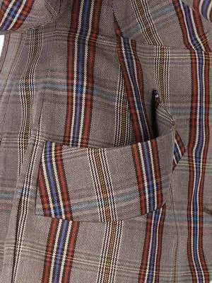 VIVIENNE WESTWOOD Cropped Checkered Blazer - Brown