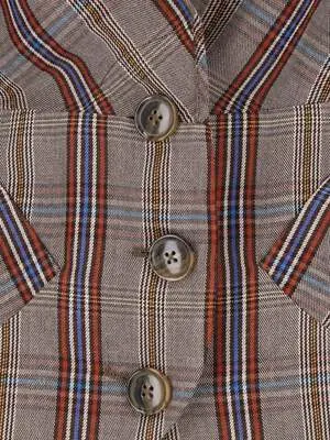 VIVIENNE WESTWOOD Cropped Checkered Blazer - Brown