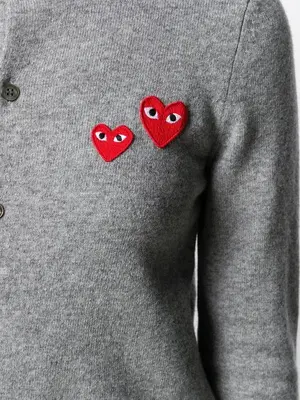 Play Comme Des Garcon Embroidered Cardigan