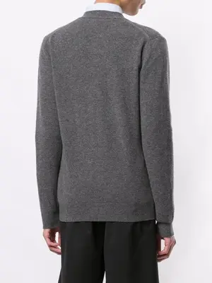 Play Comme Des Garcon Embroidered Logo Cardigan