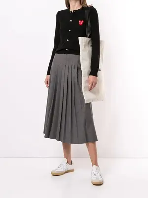 Play Comme Des Garcon Logo-embroidered Cardigan