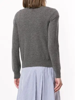 Play Comme Des Garcon Logo-patch Knitted Cardigan