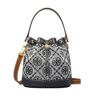 Tory Burch T Monogram Jacquard Bucket Bag - Blue