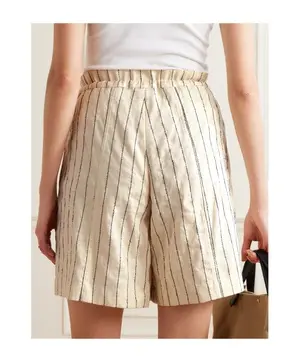 Bogner Reana Striped Linen-blend Shorts