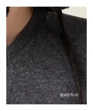 Miu Miu V-neck Wool Cardigan