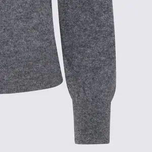Miu Miu V-neck Wool Cardigan - Slate Grey