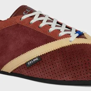 Celine Flat Suede Calfskin And Lambskin Sneakers