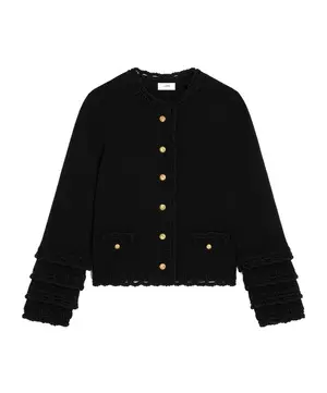Celine Cardigan In Fine Wool - Black