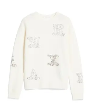 Max Mara Cashmere Long-sleeved Sweater - White