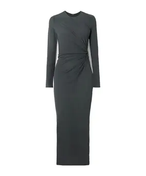 Alex Perry Twist-front Crepe-jersey Midi Dress - Black