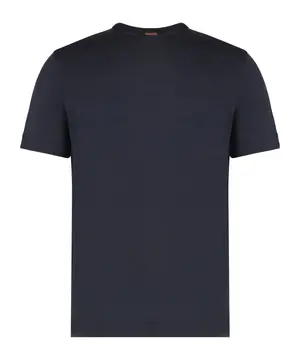 Zegna Logo Embroidered Crewneck T-shirt