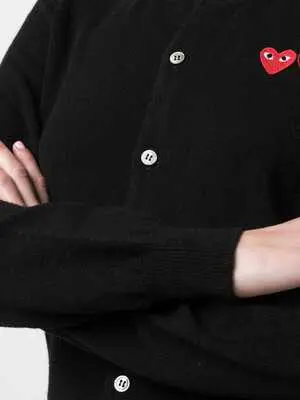 Play Comme Des Garcon Love Embroidered Cardigan