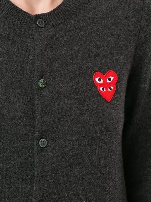 Play Comme Des Garcon Logo-embellished Cardigan