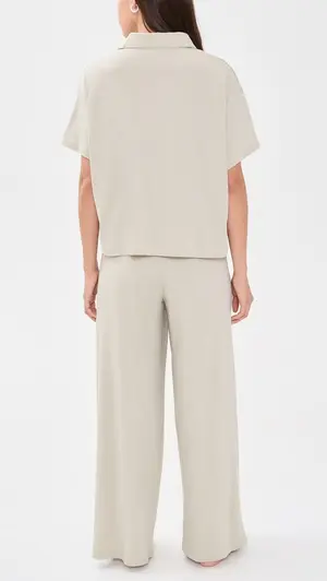 Eberjey Pima Cotton Pajama Set - Sandstone